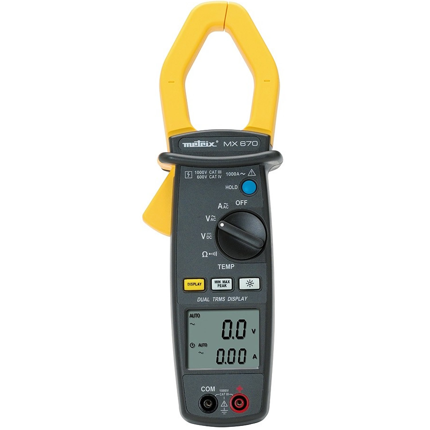 Chauvin Arnoux Metrix MX 675 [MX0675] 1000V AC / DC TRMS Clamp Meter ...