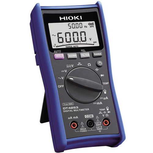 Hioki DT4200 [DT4254] True-RMS Digital Multimeter, 1000VAC/1700VDC, Voltage Measurement Only ...